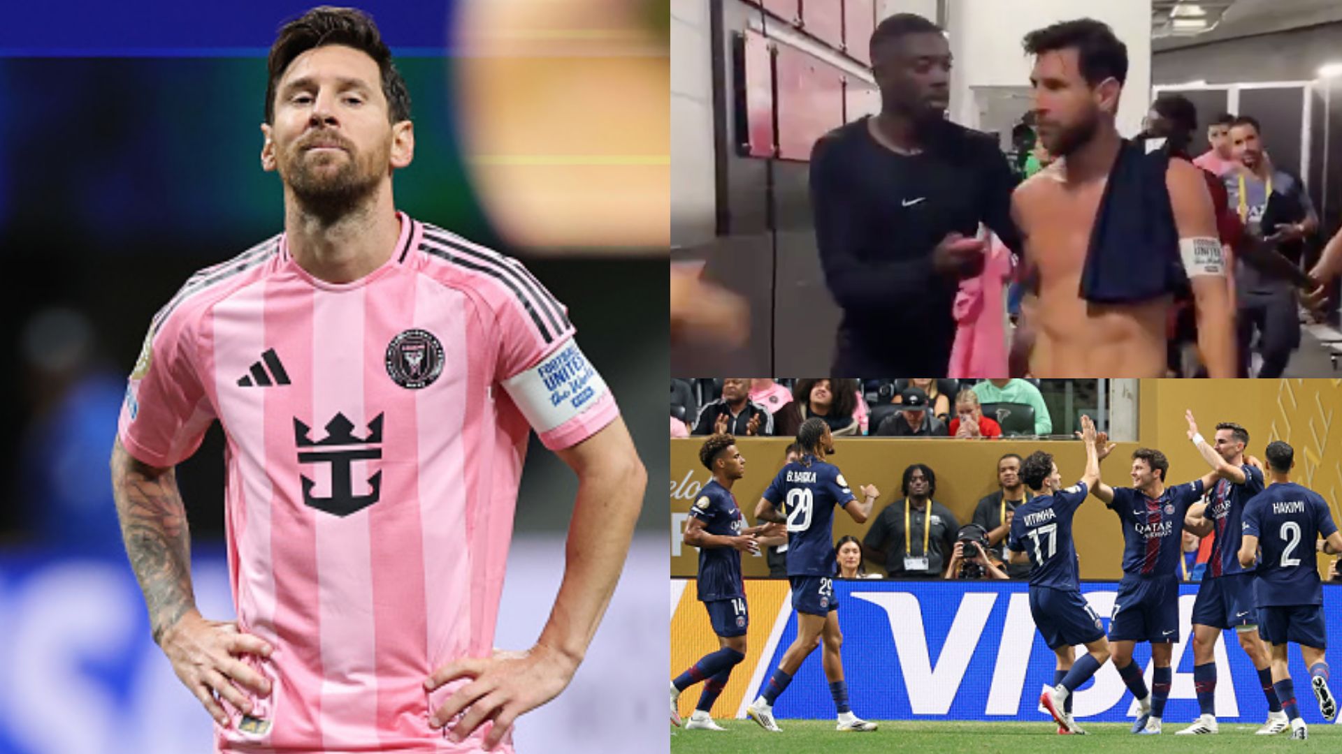 VIDEO: Ousmane Dembele consoles Lionel Messi in touching tunnel reunion between ex-Barcelona ...